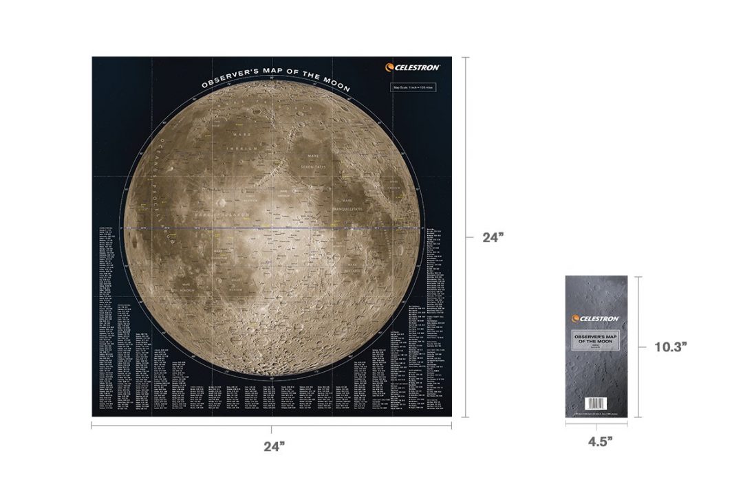 Mapa lunar Celestron (en inglés) | EXPLORAR EL COSMOS
